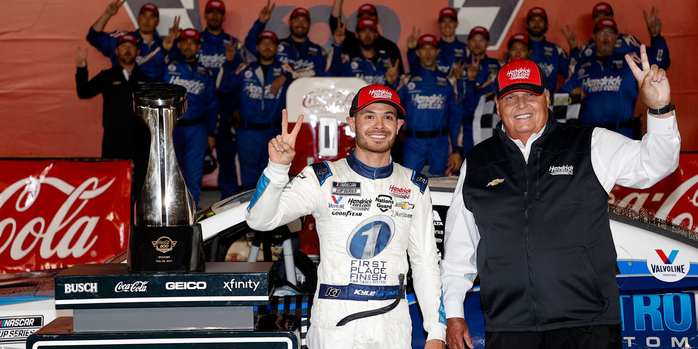 Larson Delivers Milestone Hendrick Motorsports Win At Charlotte